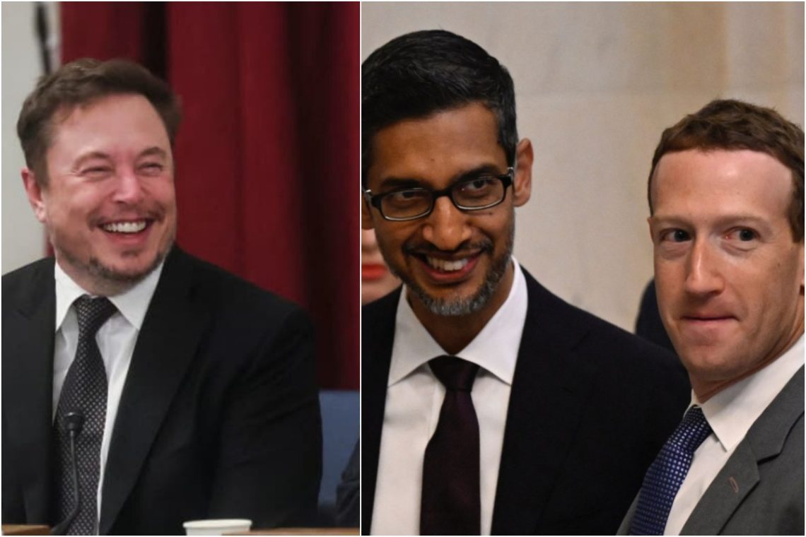 Elon Musk, Mark Zuckerberg and Sam Altman meet to discuss artificial intelligence at a summit